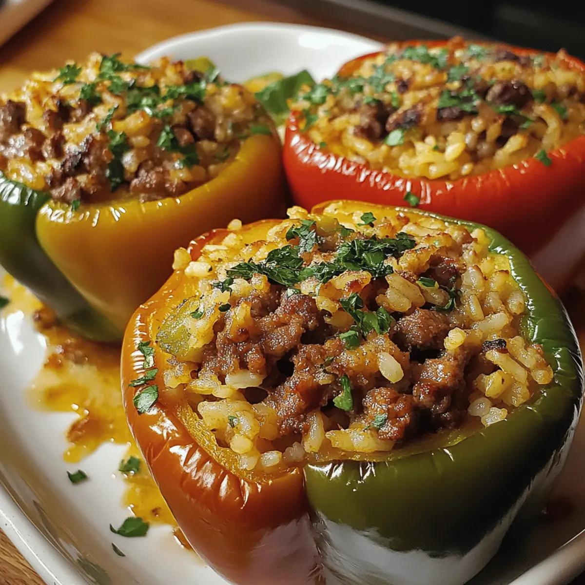 Easy Beef and Rice Stuffed Peppers with a Flavorful Twist
