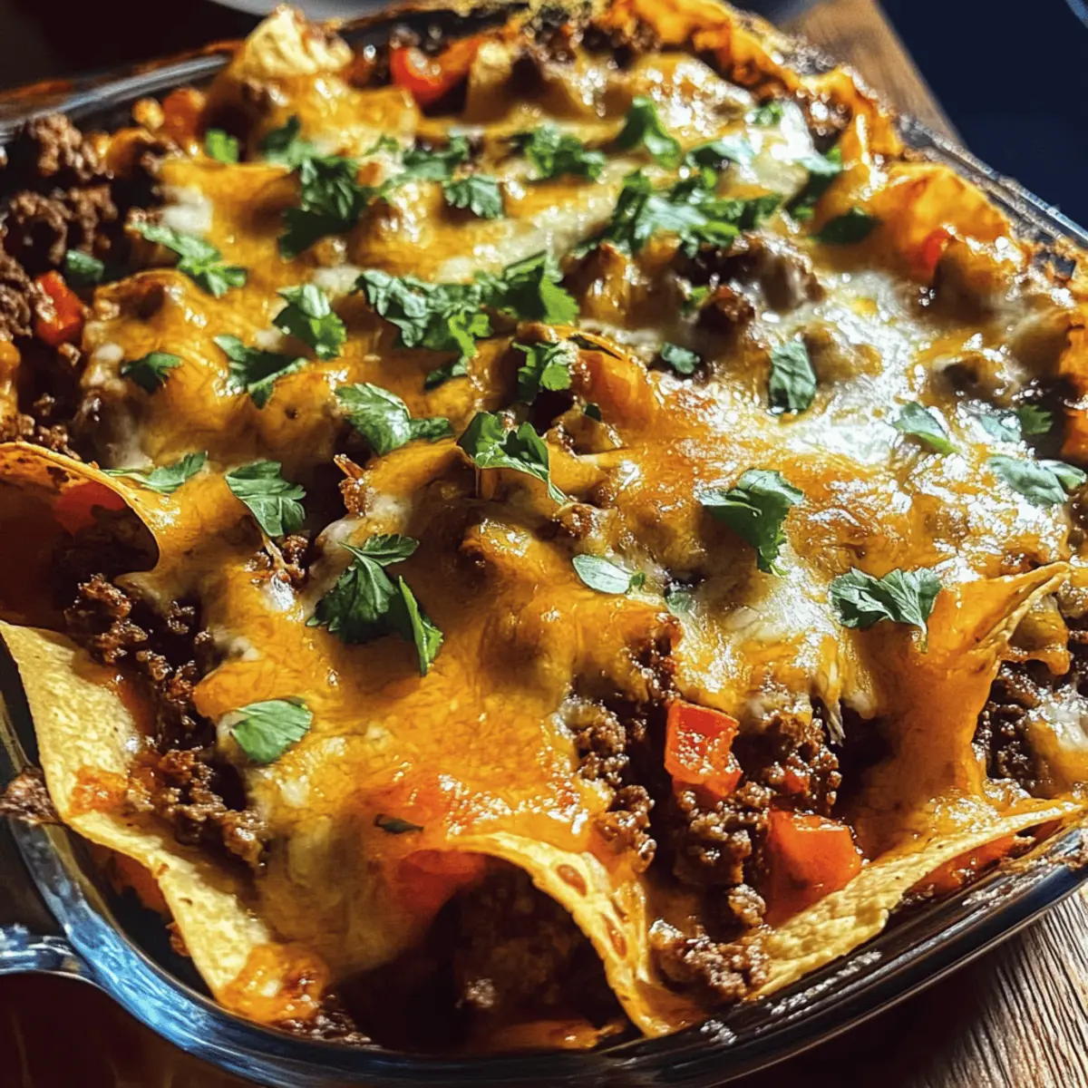 Easy Cheesy Beef Nacho Bake: Irresistible Crispy Comforting Feast