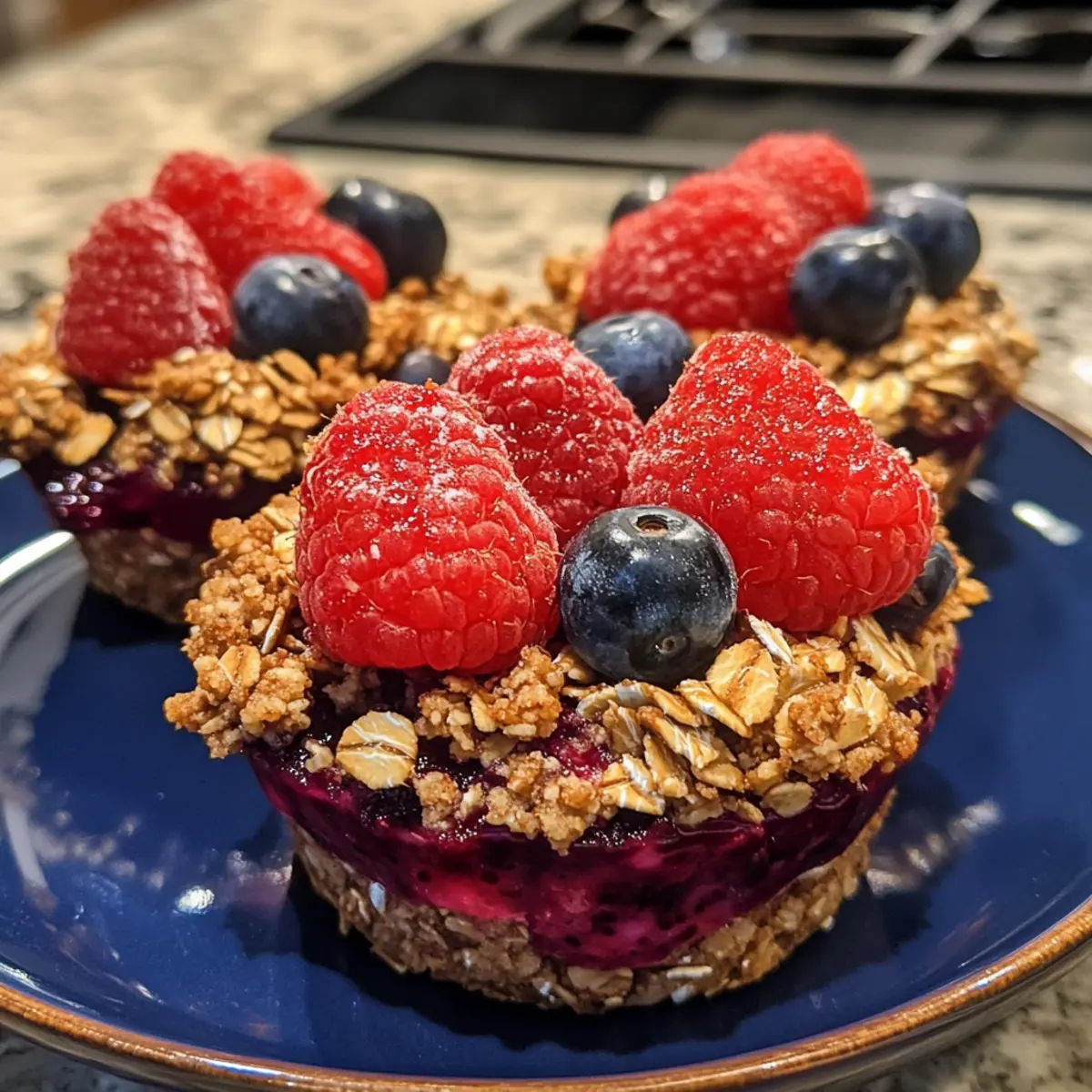 Easy Comforting Crispy Berry Oat Crumble Cups