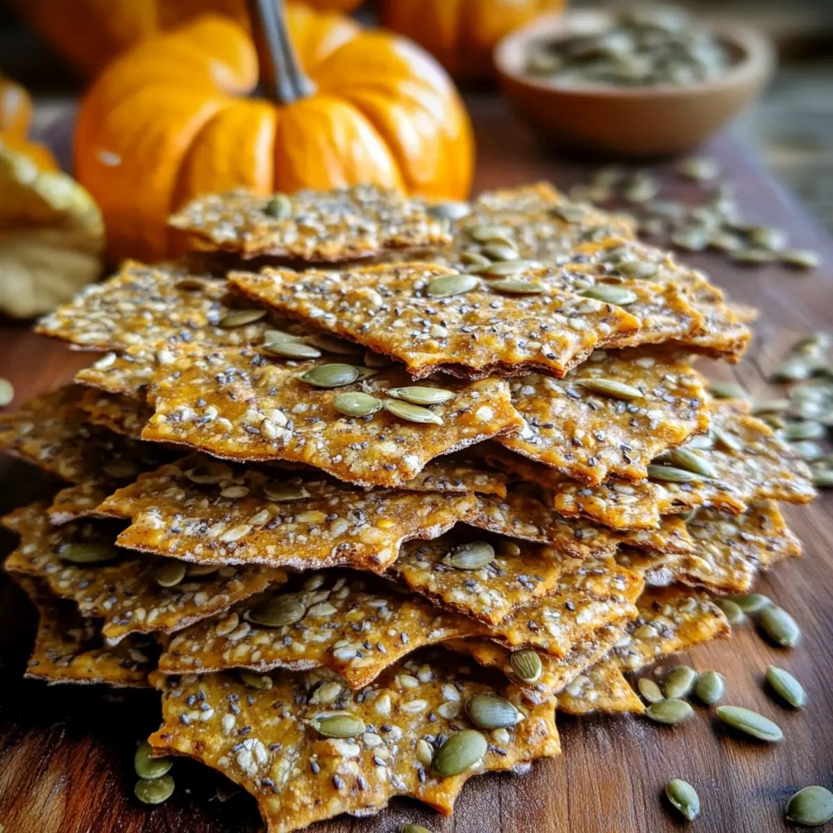 Easy Irresistible Pumpkin Seed Savory Crackers with Crispy Crunch